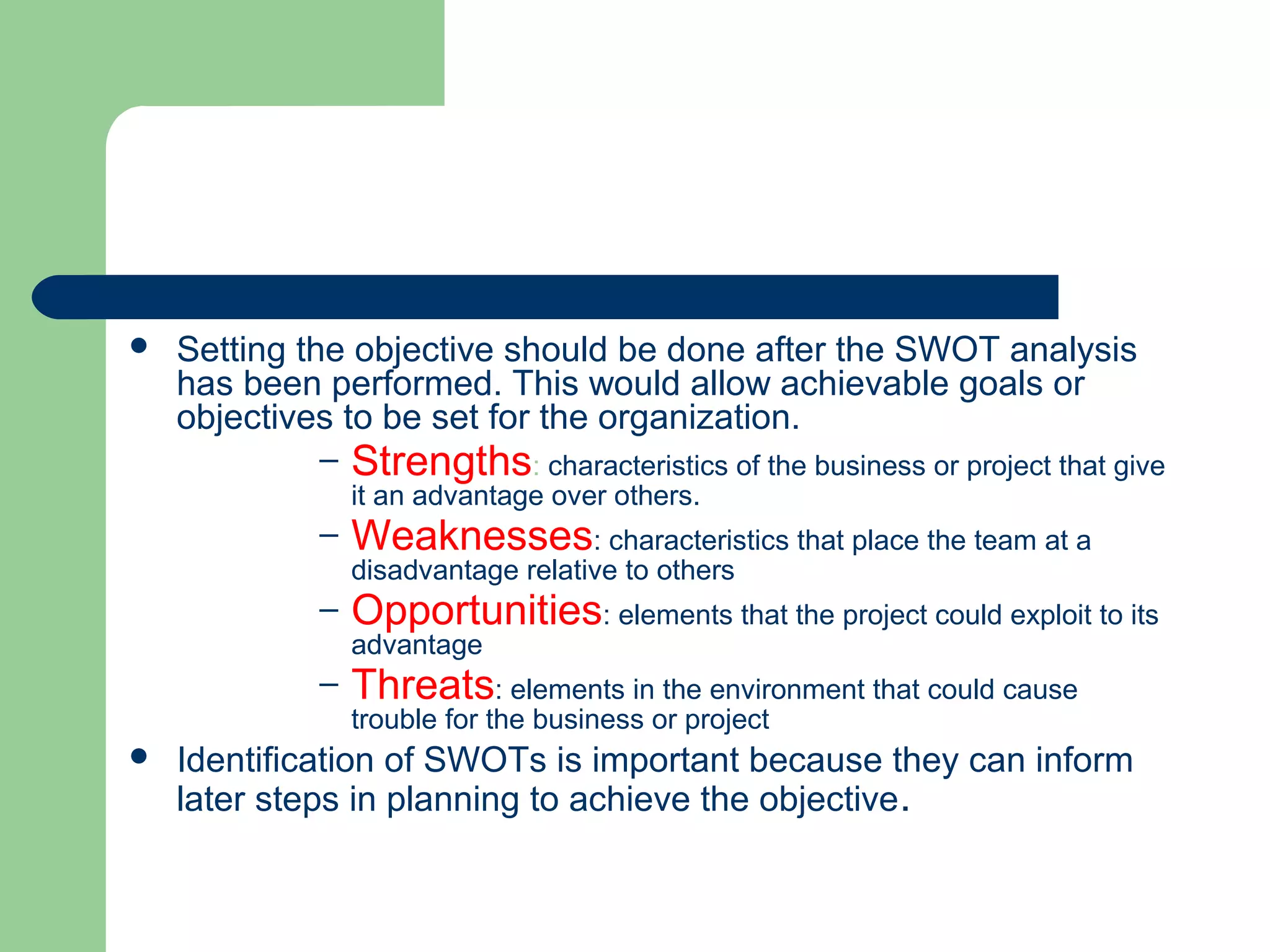 Swot analysis | PPT