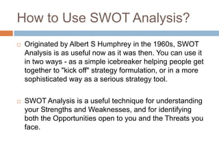 SWOT analysis | PPTX