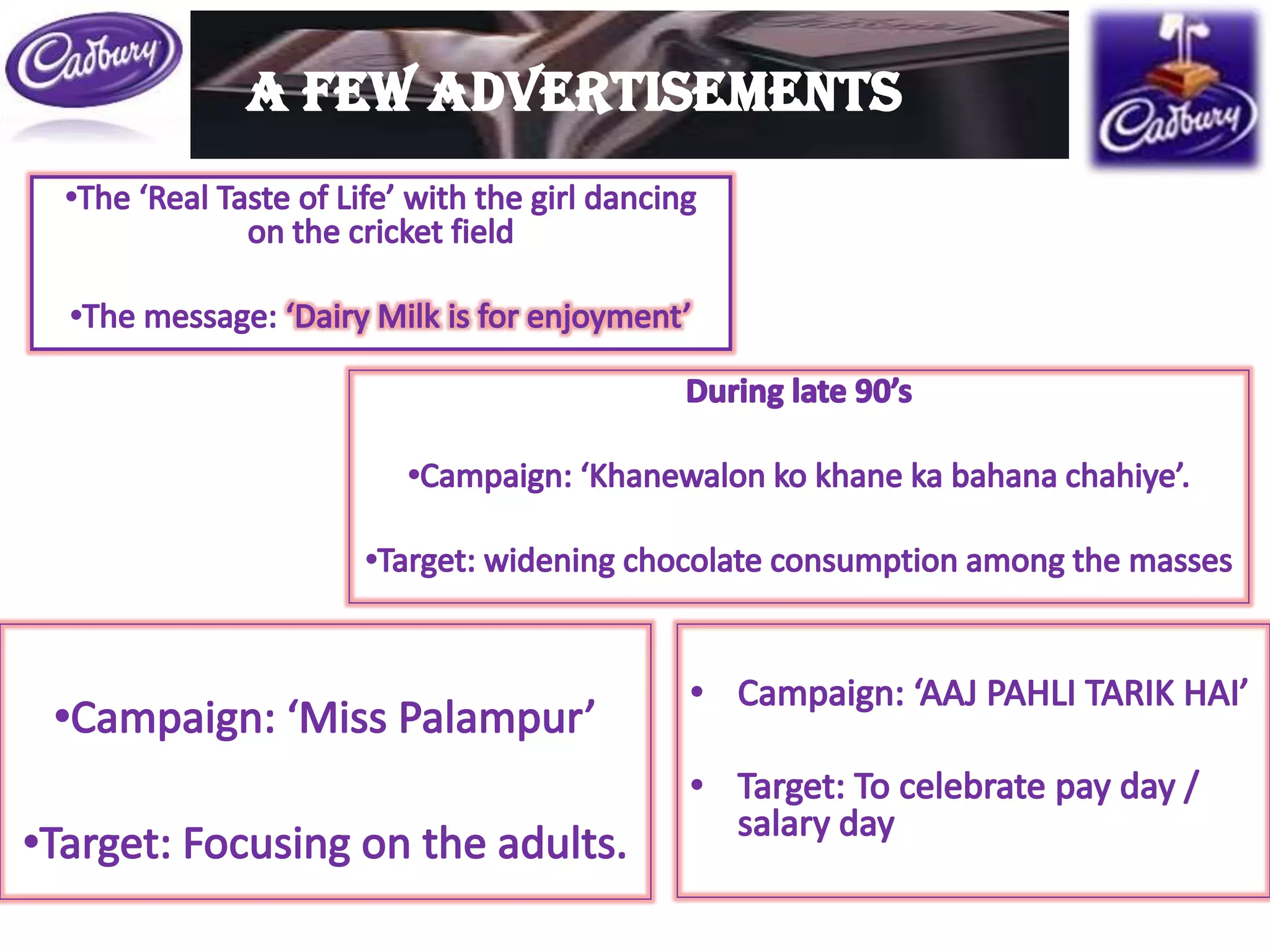 Swot analysis of Cadbury. | PPTX