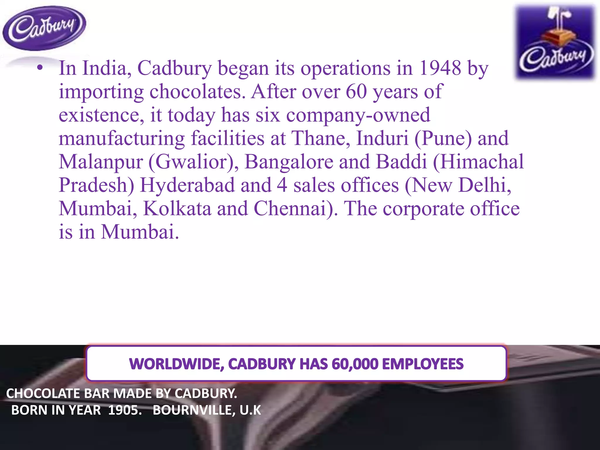 Swot analysis of Cadbury. | PPTX