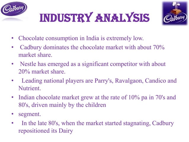 Swot analysis of Cadbury. | PPTX | Food Industry | Industries