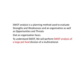 Swot analysis Marketing Principle | PPT