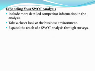 Swot analysis | PPT