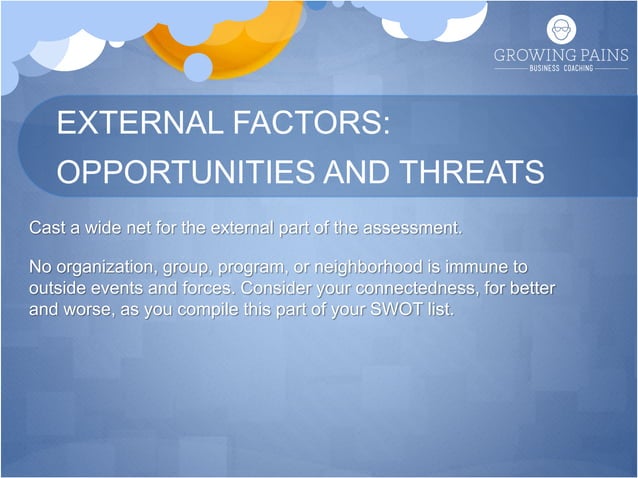 SWOT Analysis | Growing Pains Business Coaching | PPTX