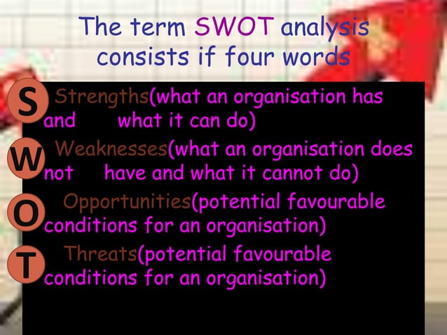 Swot analysis | PPTX | Business | Business and Finance