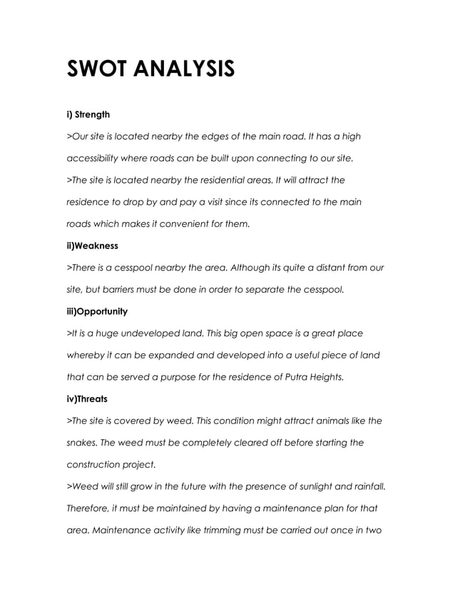 Swot analysis | PDF