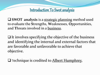 Swot analysis | PPTX