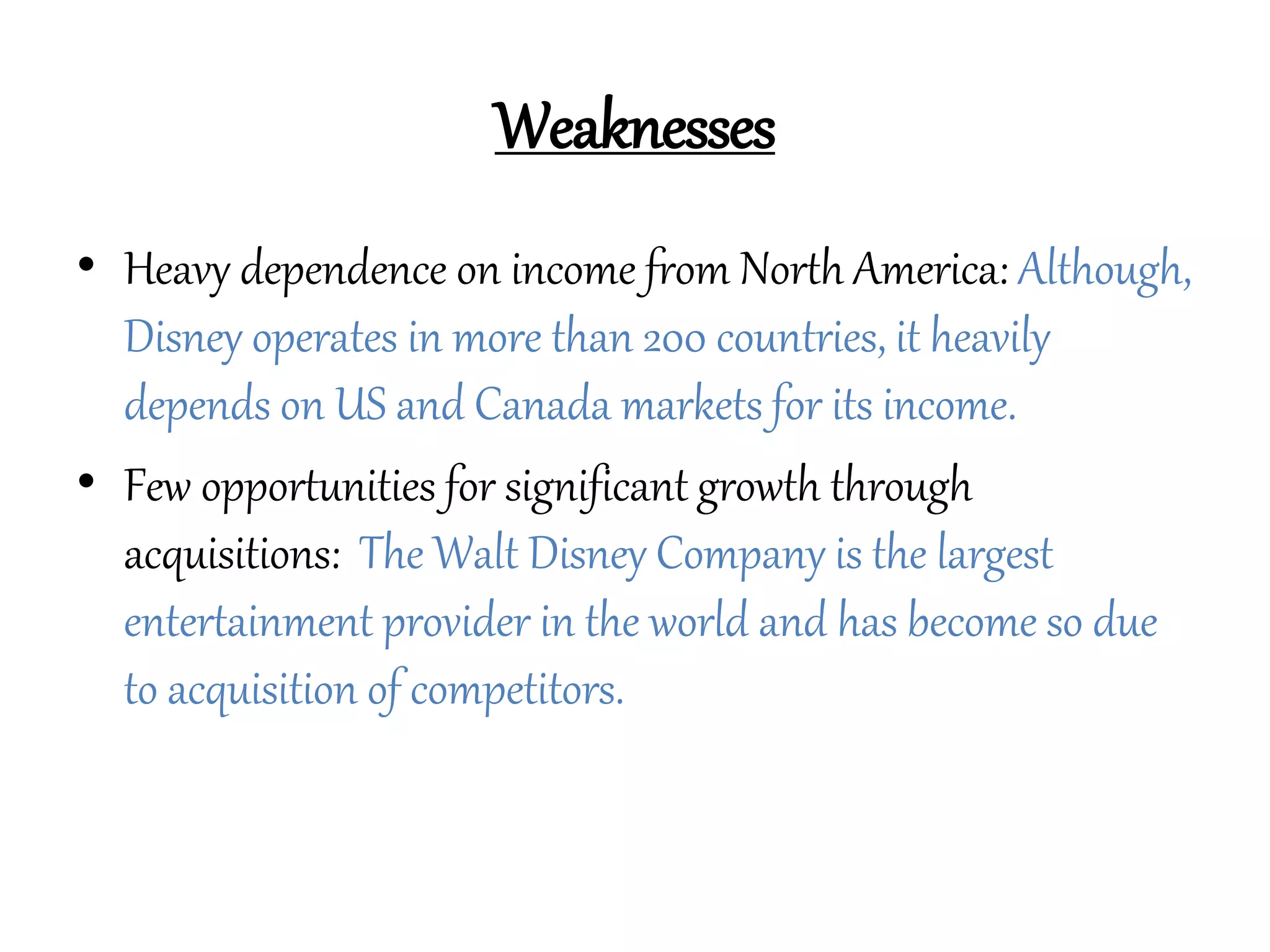 Swot analysis of The Walt Disney Company | PPT