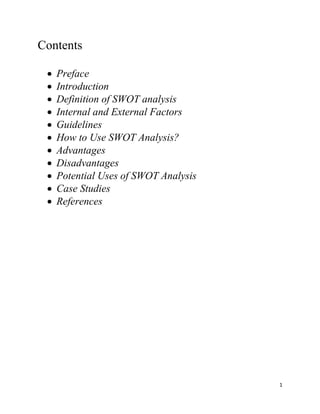Swot analysis | PDF