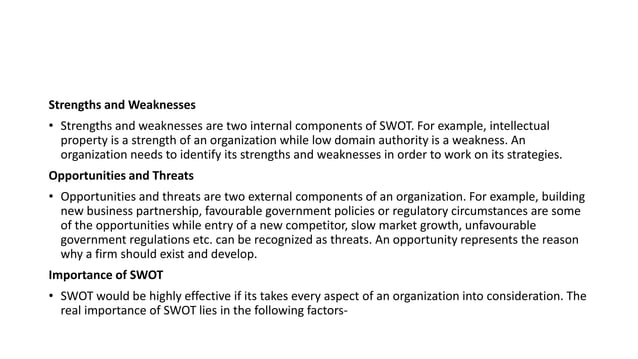 Swot analysis- Why is it important? | PPT