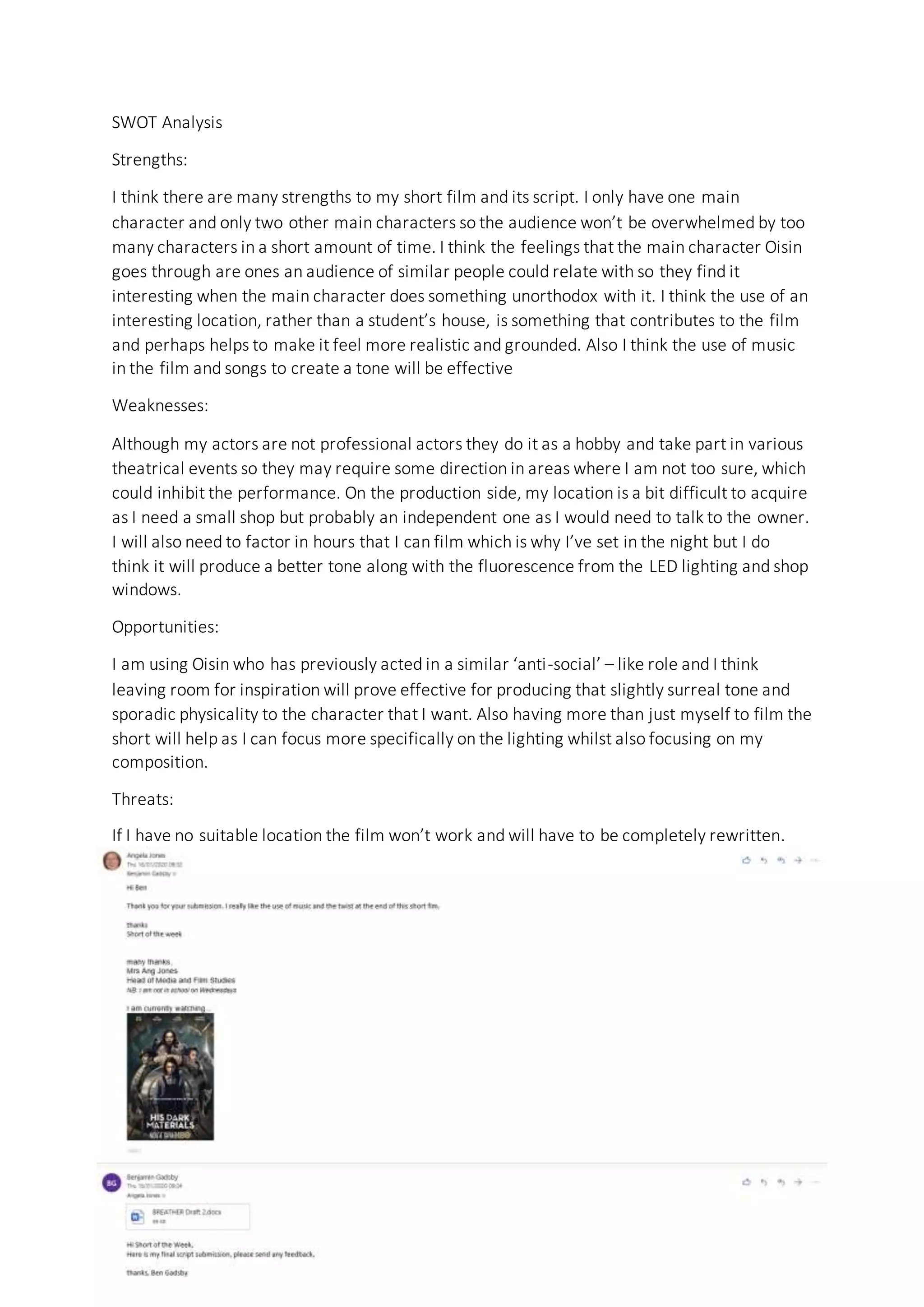 Swot Analysis and Evaluation | DOCX