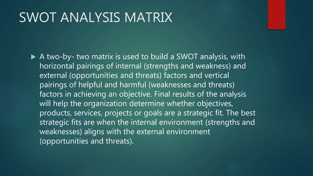 Swot analysis | PPTX