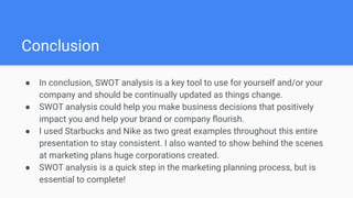 SWOT Analysis Presentation | PPT