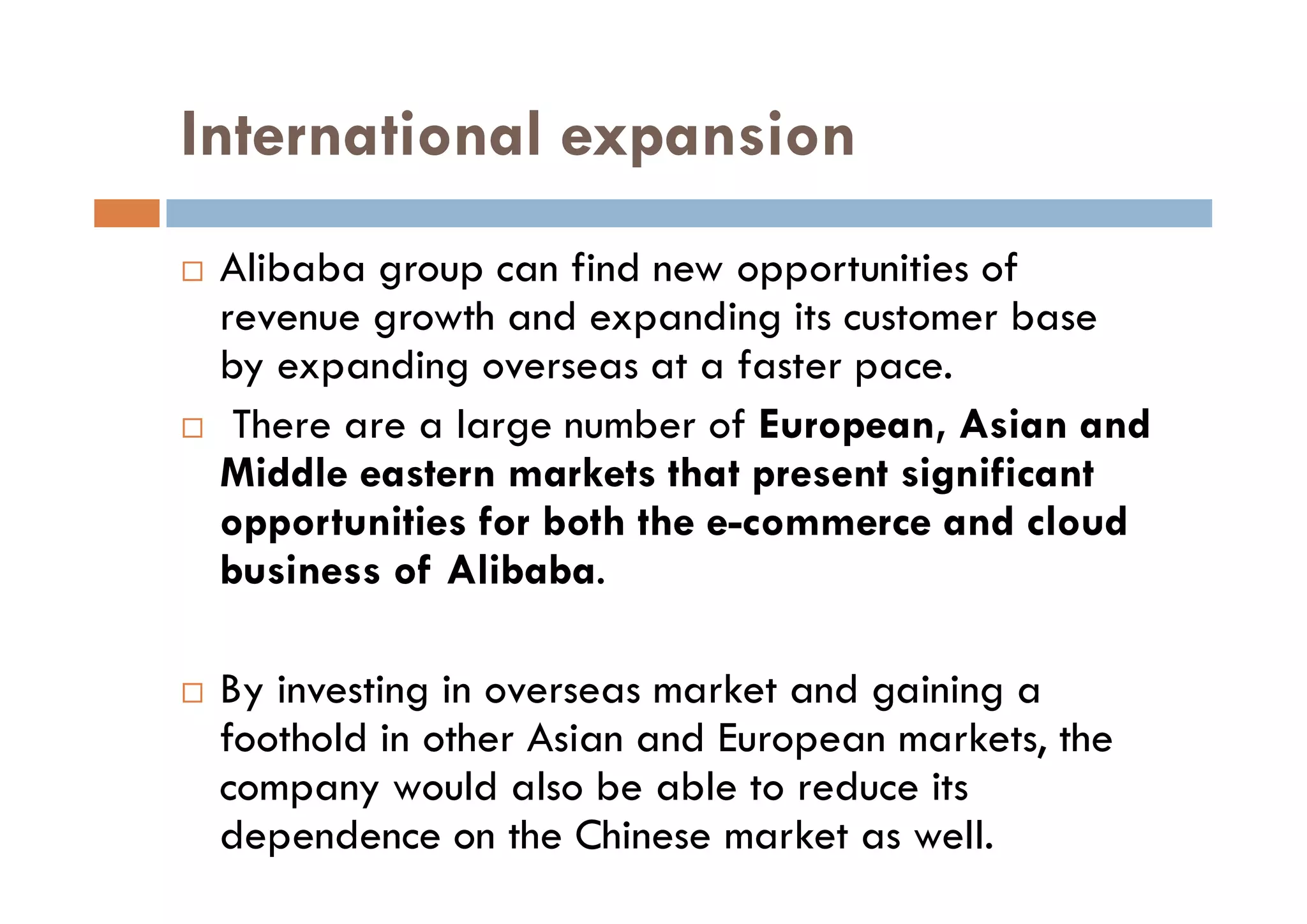 Alibaba SWOT Analysis | PDF