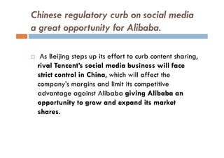 Alibaba SWOT Analysis | PDF