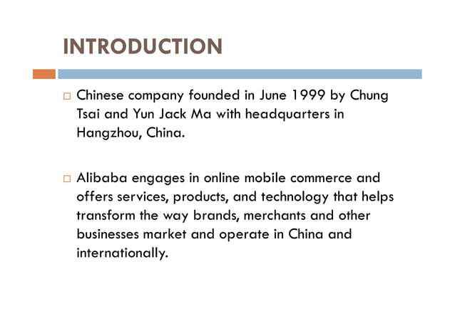 Alibaba SWOT Analysis | PDF