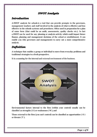 Swot analysis | DOCX