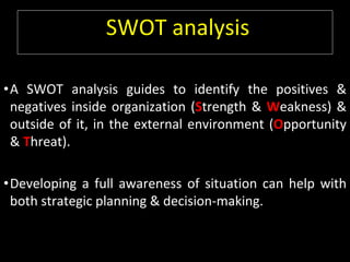 Swot analysis | PPT