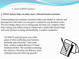 Swot analysis | PPTX
