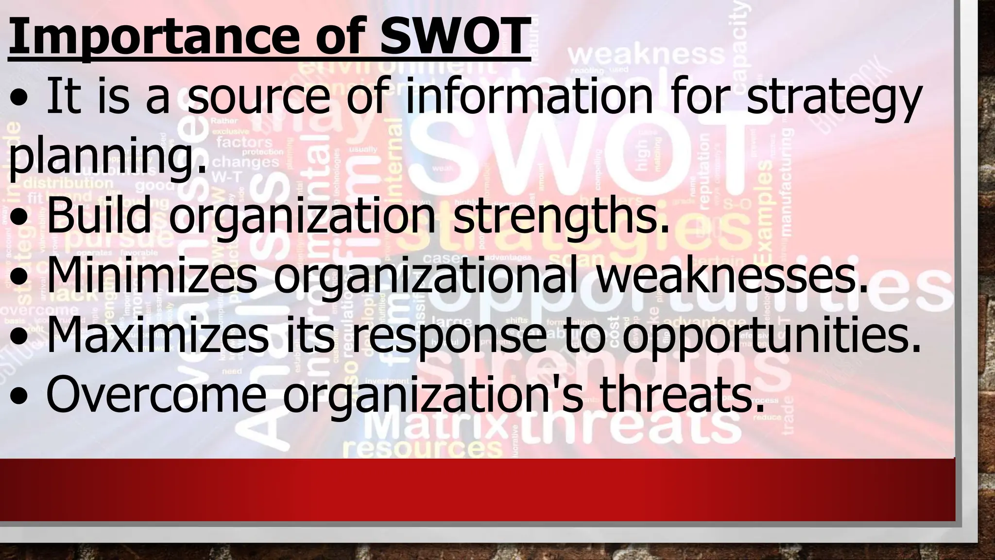 SWOT analysis (Strength, Weakness, Opportunities , and Threats | PPTX ...