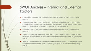 SWOT Analysis - strength, weakness, opportunity and threats | PPT
