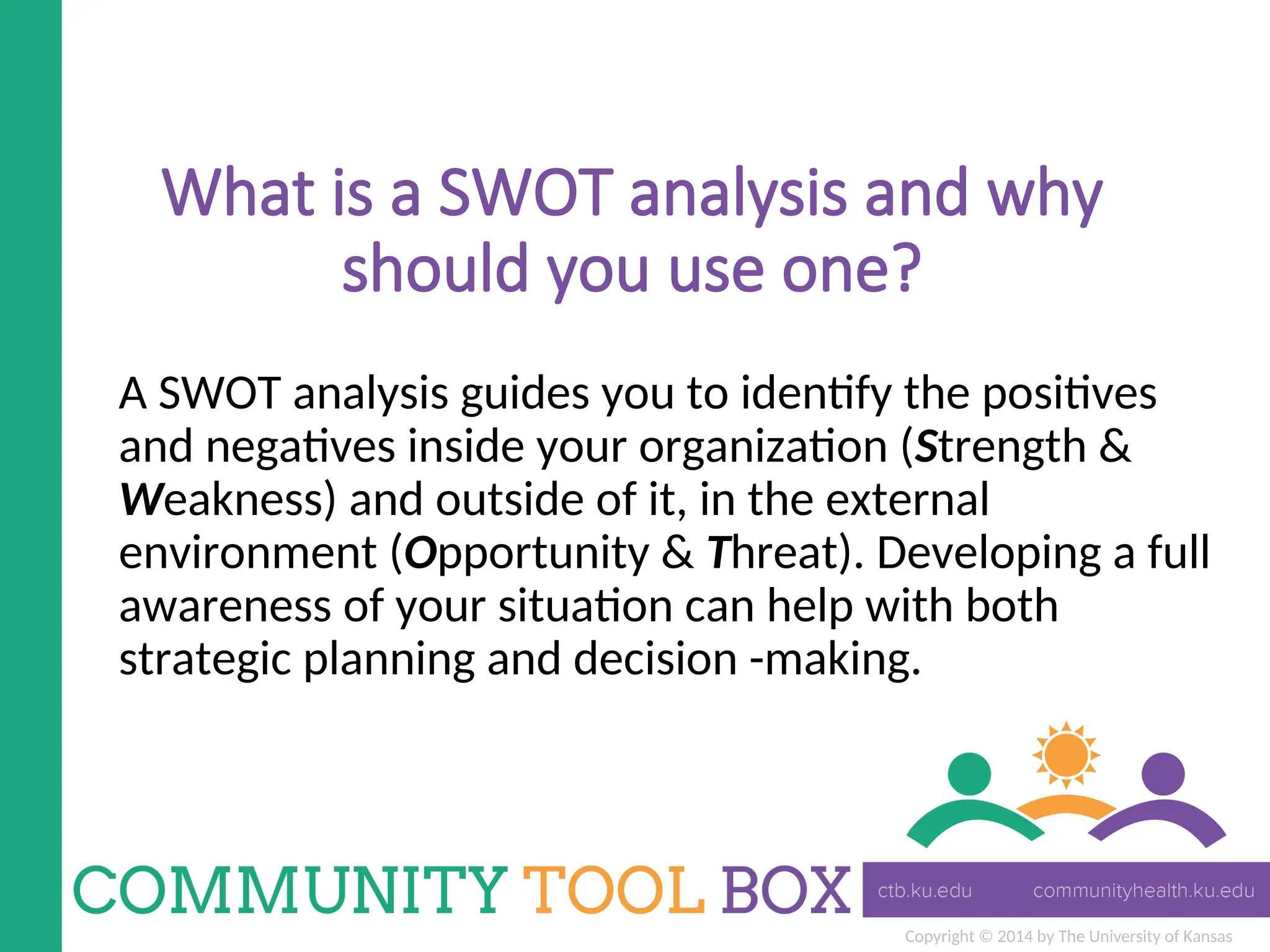 SWOT analysis Presentation for beginners | PPT