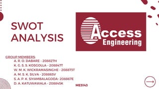 SWOT ANALYSIS - ACCESS ENGINEERING.pptx