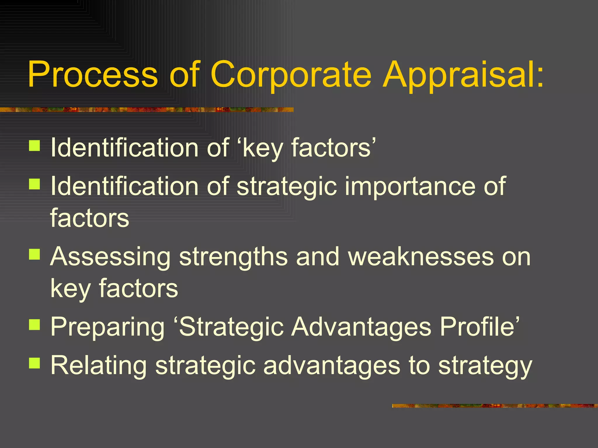 Swot analysis corporate-appraisal | PPT | Business Administration ...