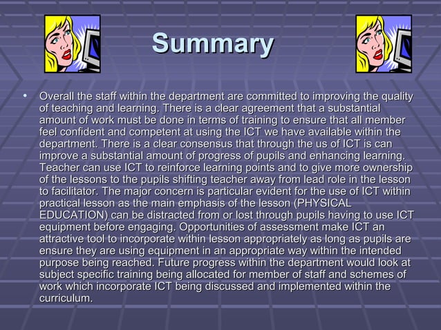 Swo tanalysis ict intergated within physical education lessons | PPT