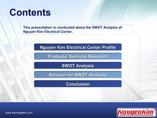 Swot analysis - Nguyen Kim | PPT | Retail Industry | Industries