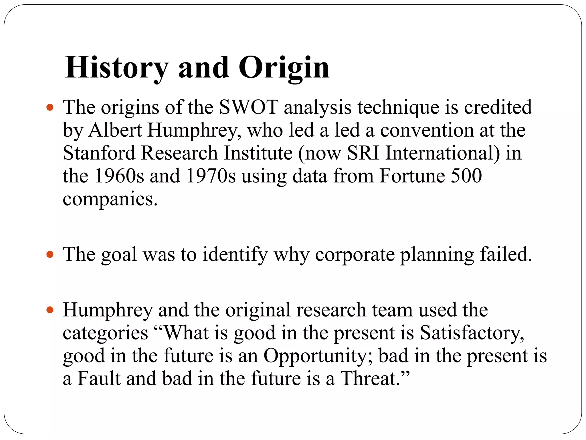 Swot analysis | PPTX