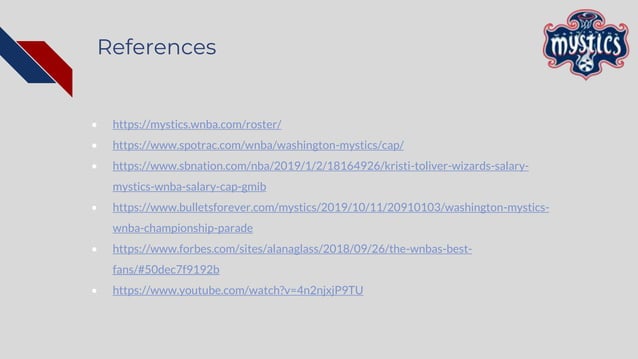 WNBA Mystics Swot analysis | PPT