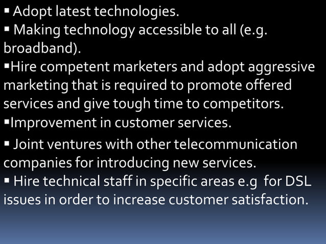SWOT analysis: a case study of ptcl | PPTX | Telecommunications ...