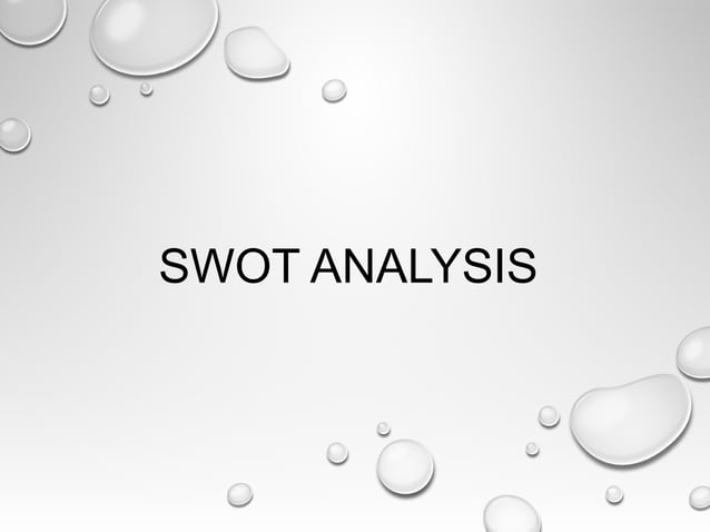 Swot analysis (after research) | PPT