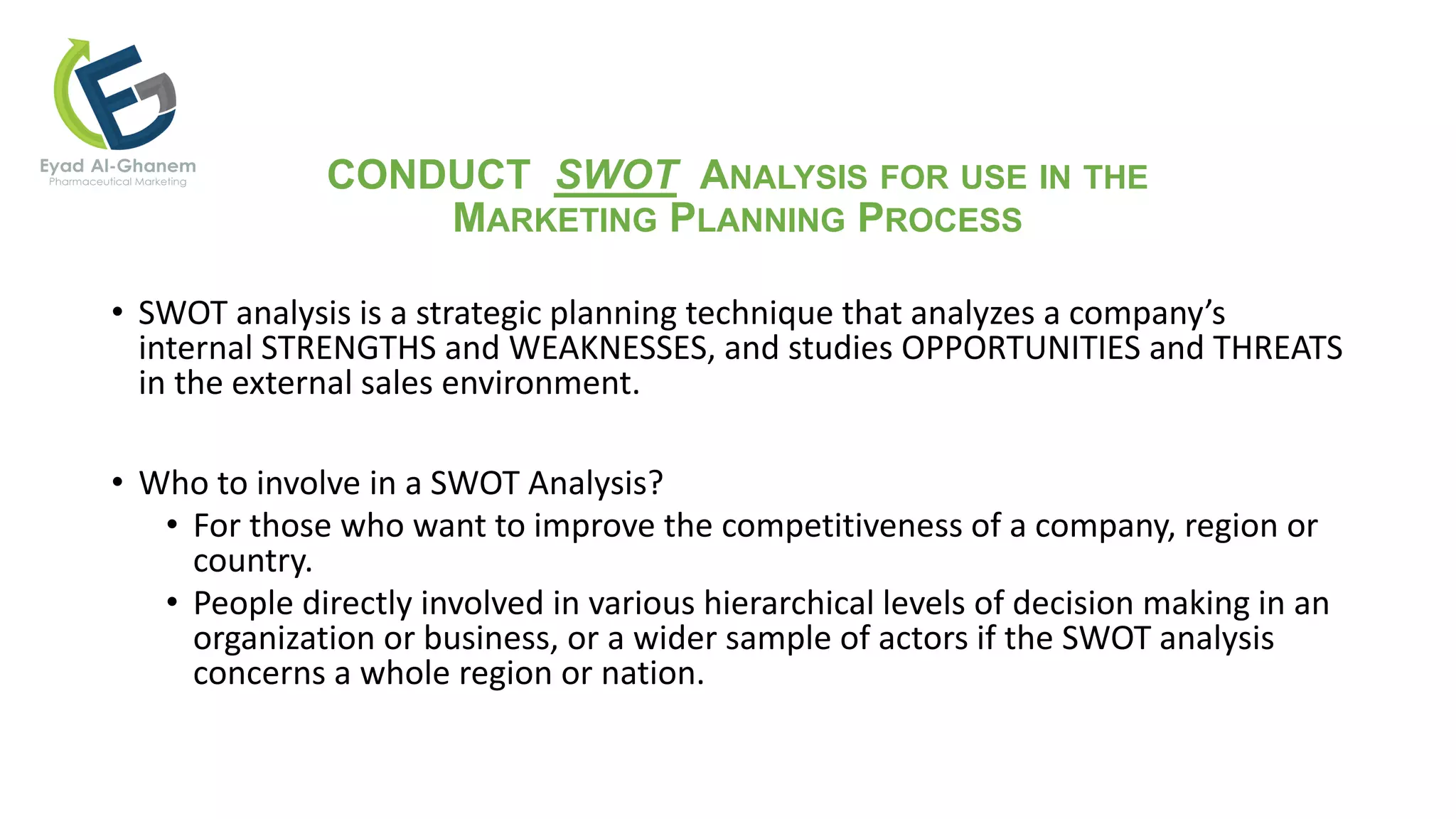 SWOT Analysis, BCG Matrix, GE Matrix , Business level strategies | PPTX