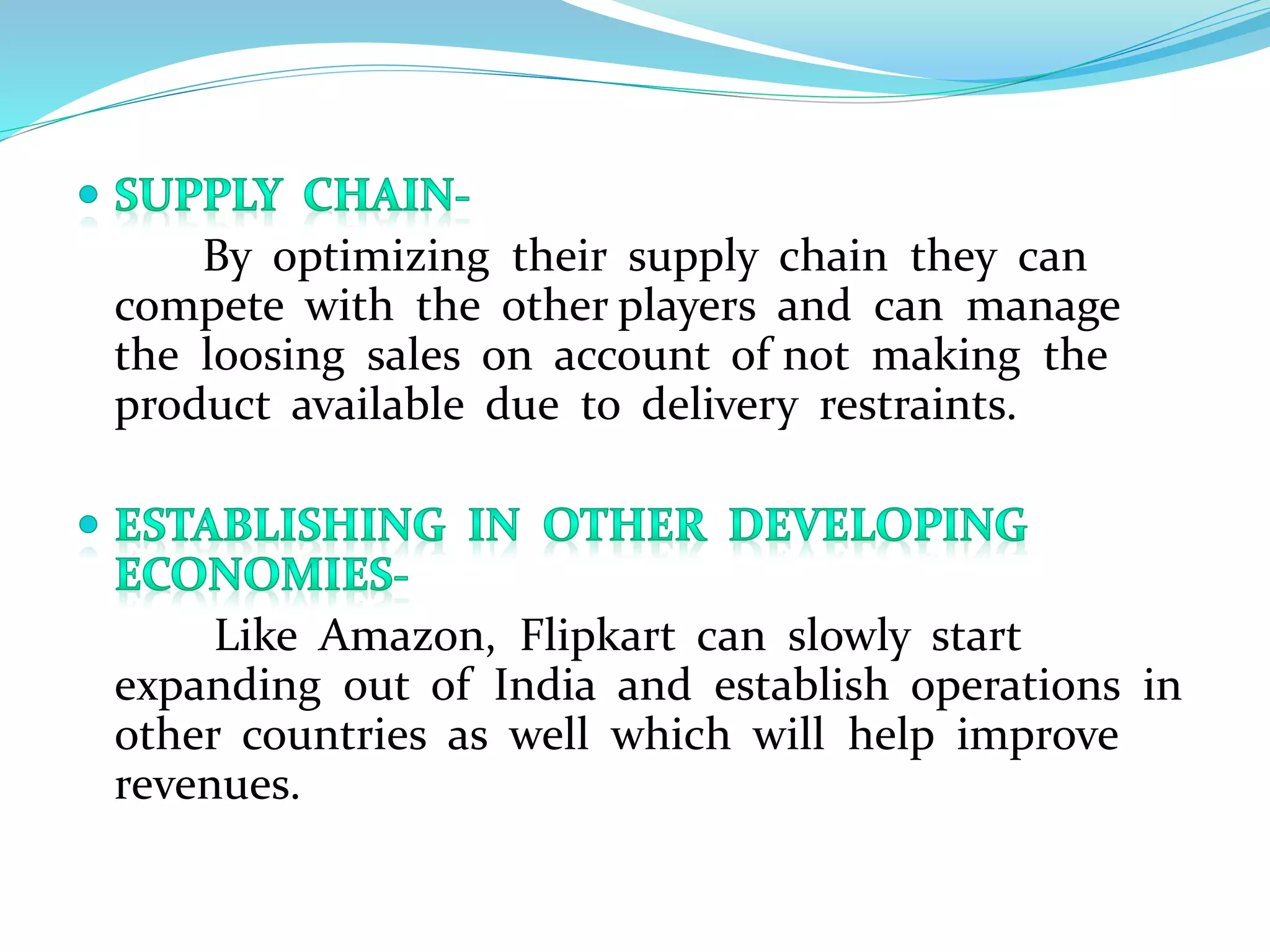 Flipkart, amazon, snapdeal SWOT analysis | PPTX