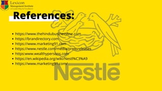 Swot analysis by sherin thomas on nestle | PPT