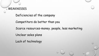 SWOT analysis in business environment | PPTX