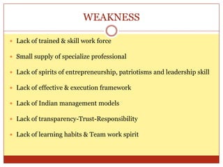 Swot analysis for india | PPTX