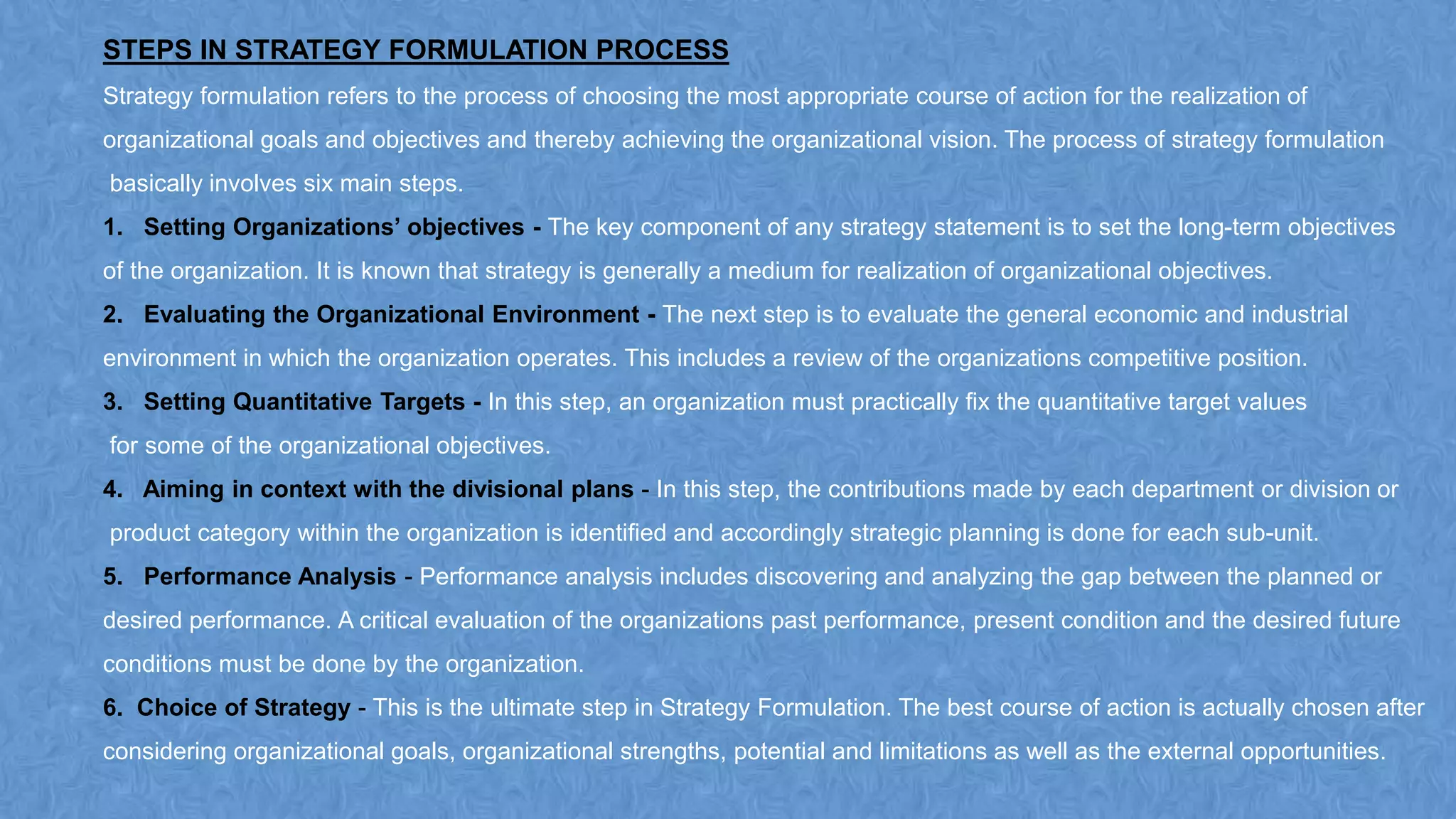 Swot analysis formulation | PPTX