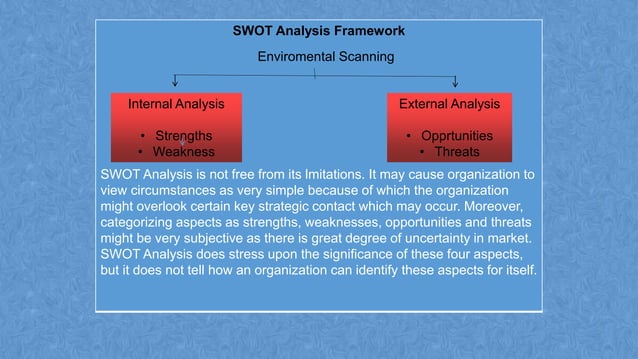 Swot analysis formulation | PPTX | Business Administration | Business