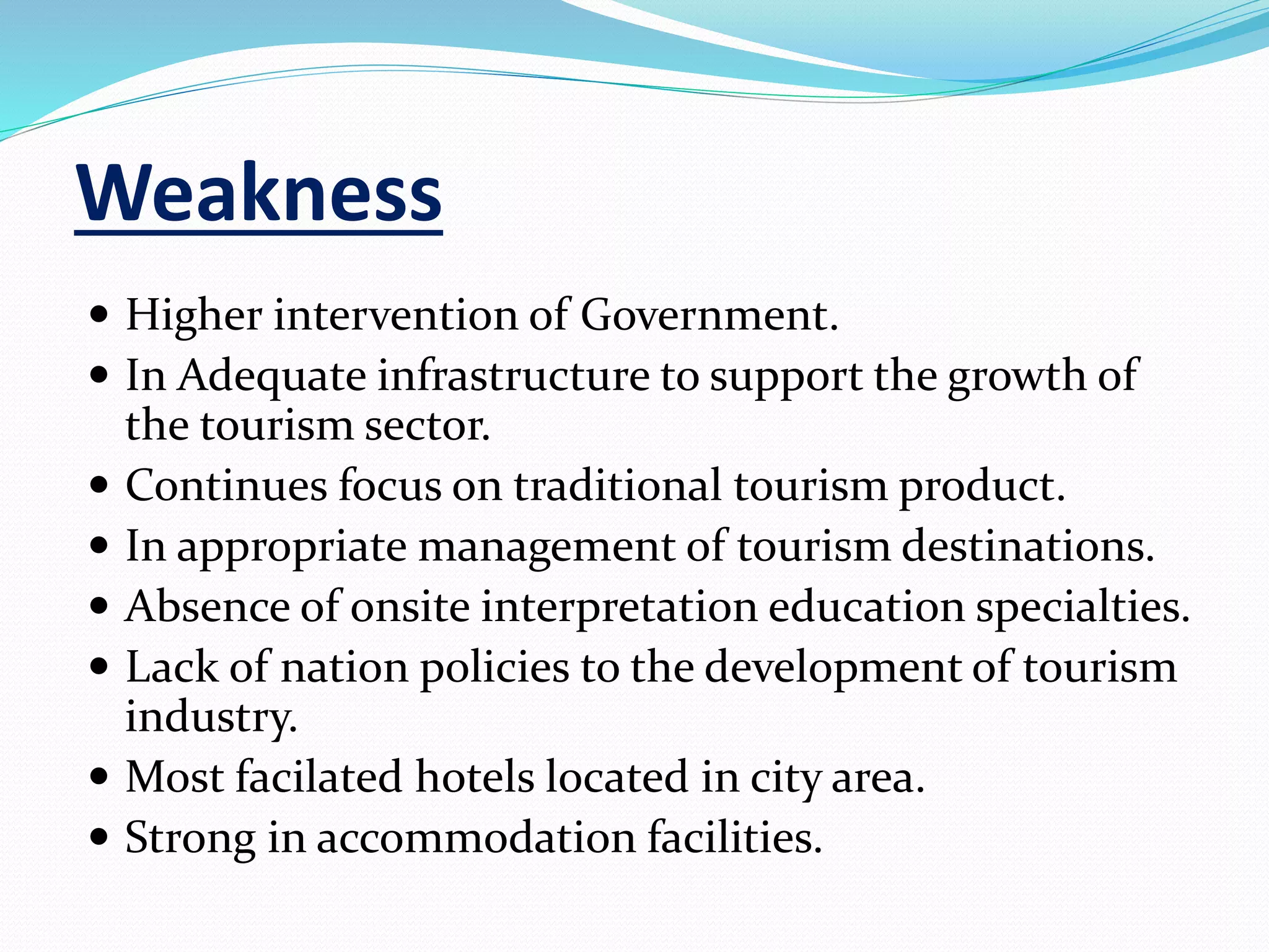 Swot analysis for tourism industry by kandasamy anusanth | PPTX