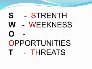 Swot analysis for tourism industry by kandasamy anusanth | PPTX