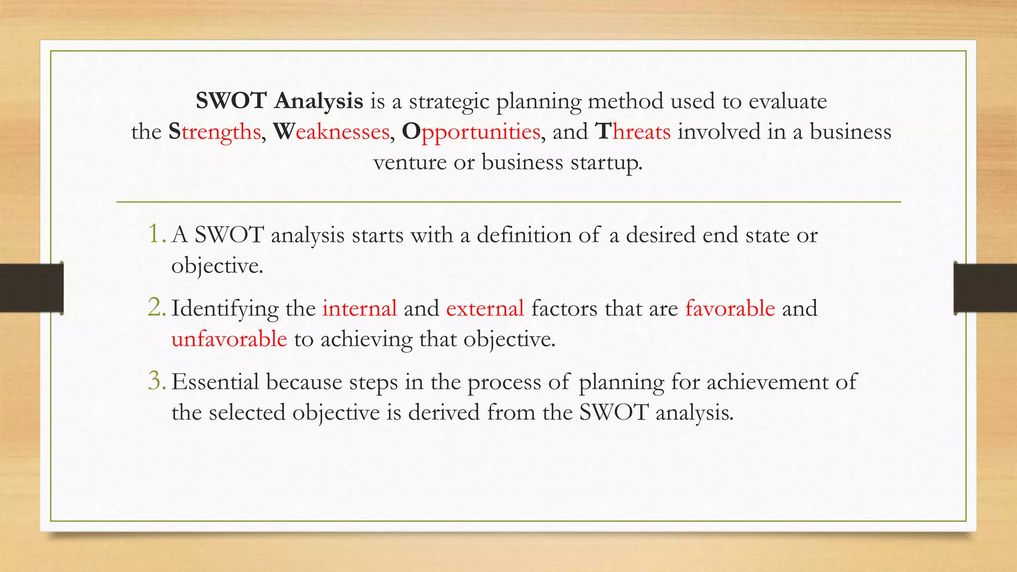 SWOT Analysis for Your Startup Business | PPTX | Business | Business ...