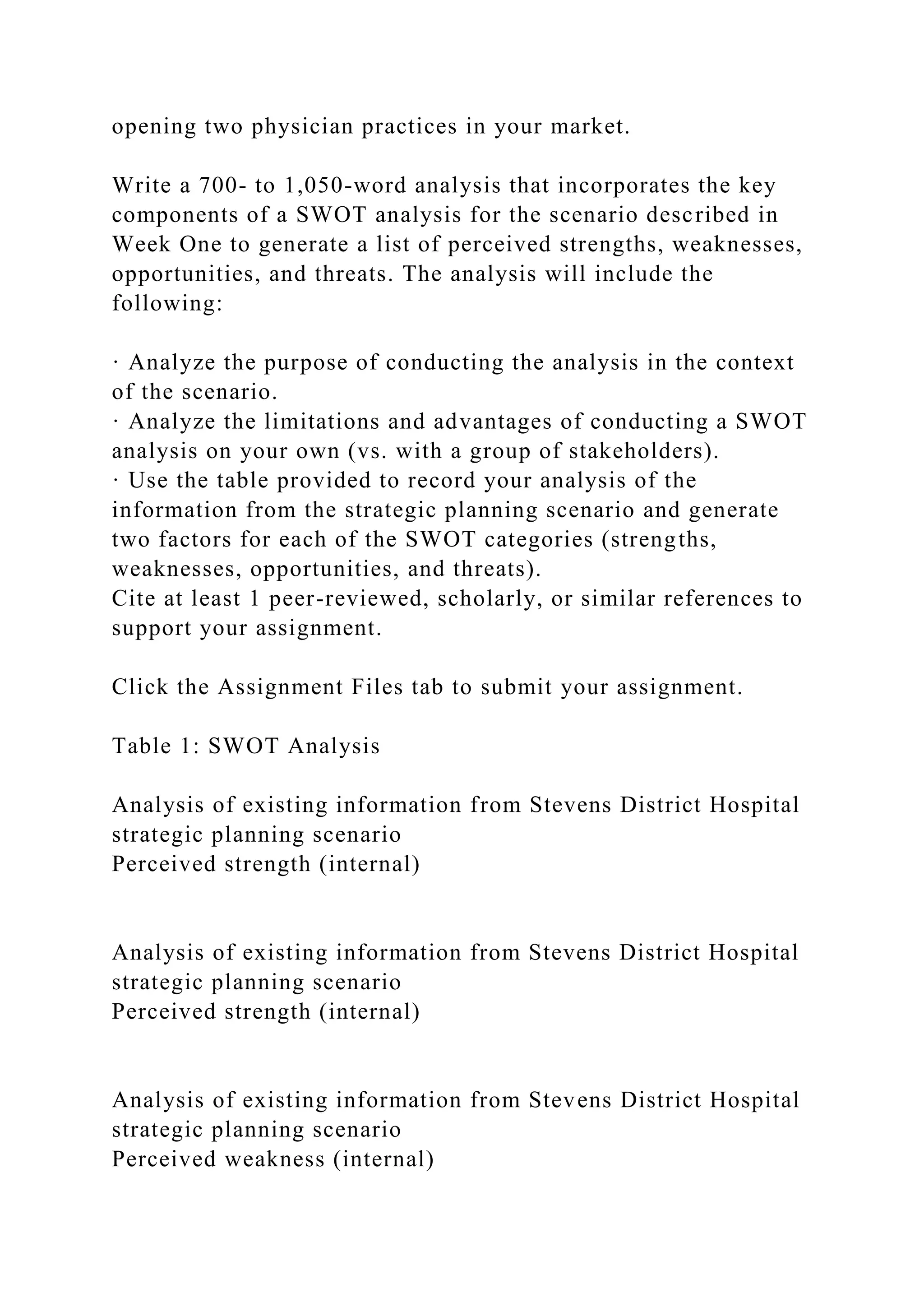 SWOT AnalysisHCS499 Version 42University of Phoenix Mater.docx