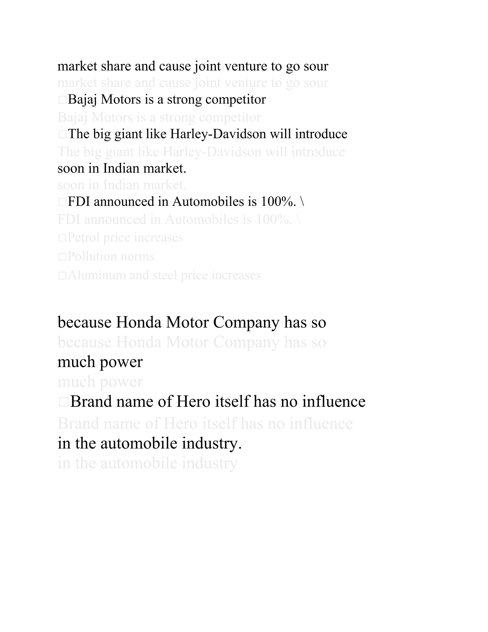 Swot analysis hero honda | DOCX