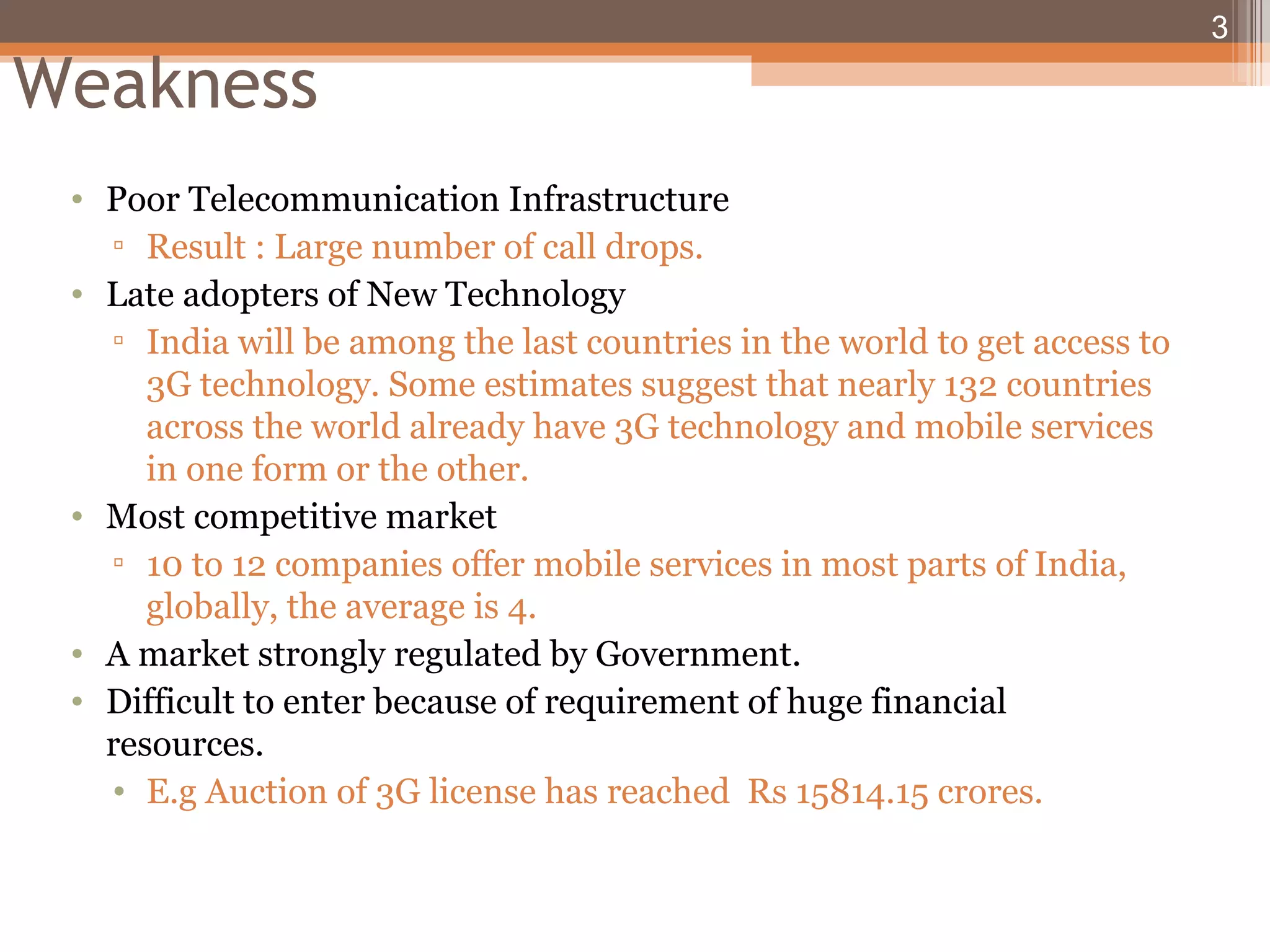 Swot Analysis Indian Telecom Industry Ppt | PPT