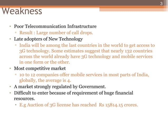 Swot Analysis Indian Telecom Industry Ppt | PPT | Smartphones ...