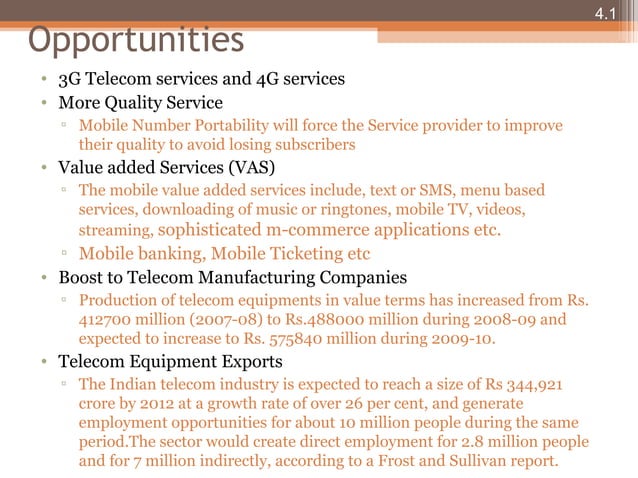 Swot Analysis Indian Telecom Industry Ppt | PPT | Smartphones ...