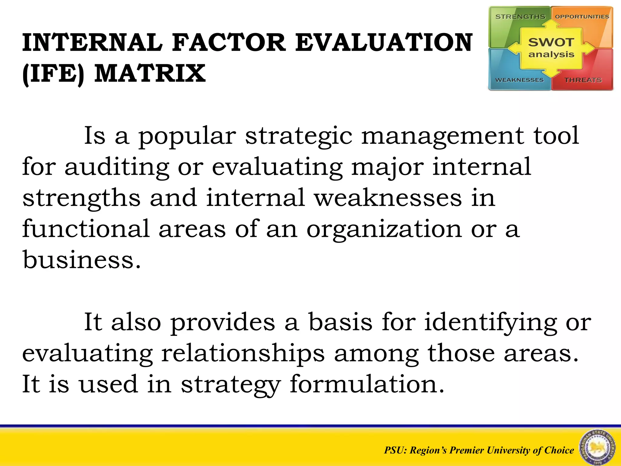 SWOT Analysis (MKMCalangian) | PPTX